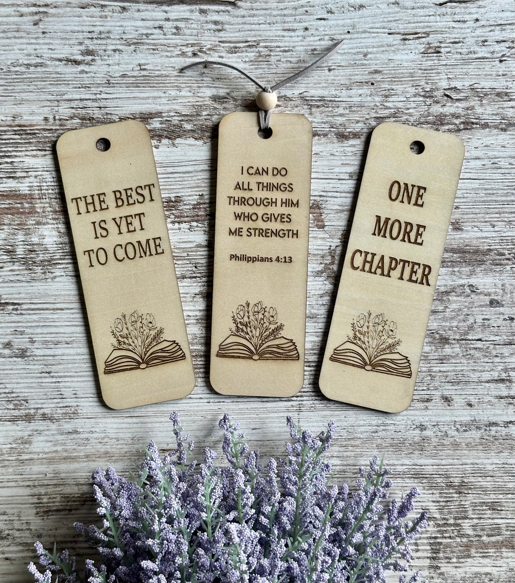 Wooden Laser Engraved Bookmarks – Freedom Coastal